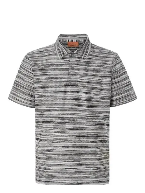 Missoni Striped Polo Shirt - Gray