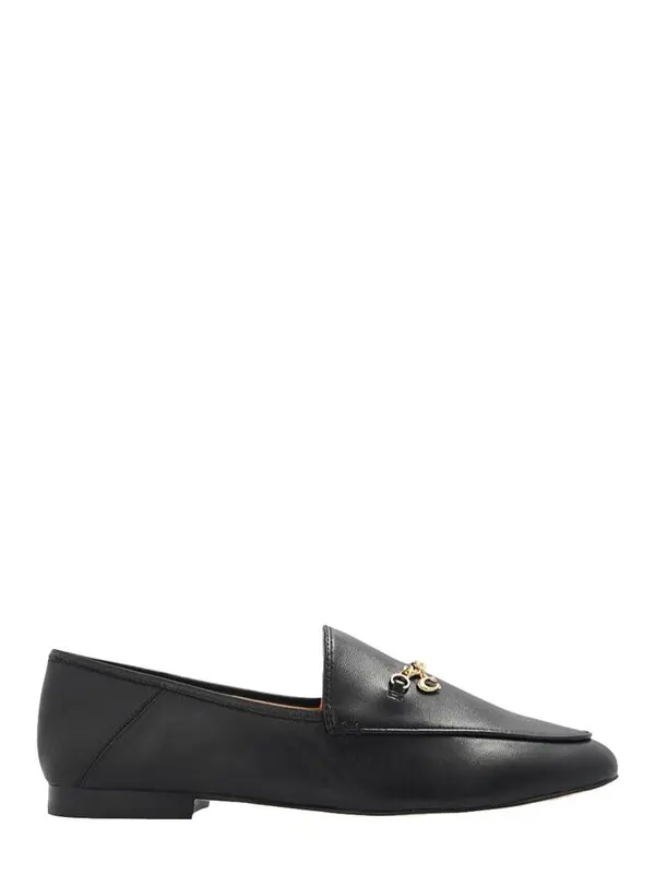 COACH Hannah Chain-strap Leather Loafers - Black