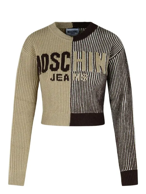 Moschino Long Sleeve Blended Sweater - Black