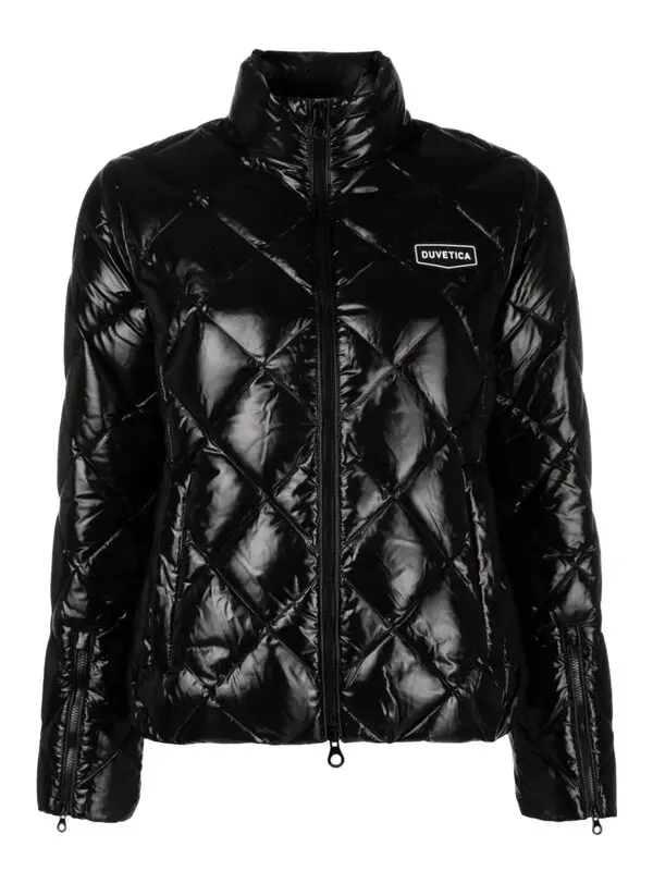 Duvetica Logo Patch Quilted Jacket - Black