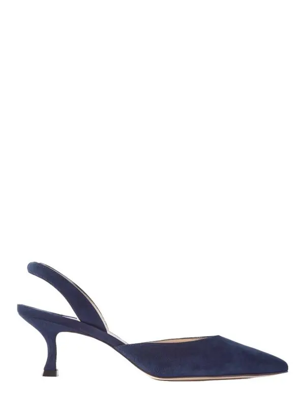 Manolo Blahnik Carolyne 50 Slingback Heels - Black