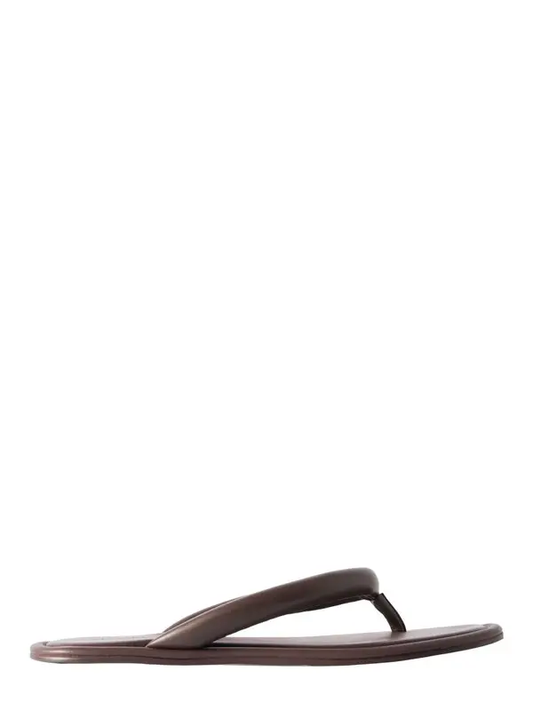 ST. AGNI Sumi Leather Flip-flops - Brown