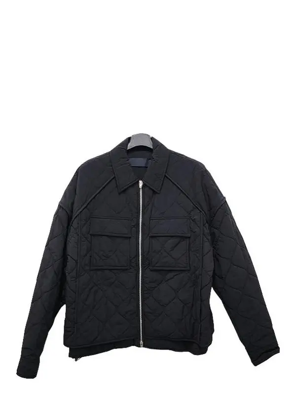 JUUN.J Quilted Zip-up Jacket - Black