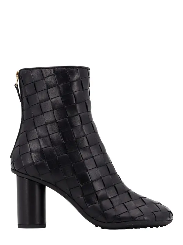 Bottega Veneta Intrecciato Ankle Boots - Black