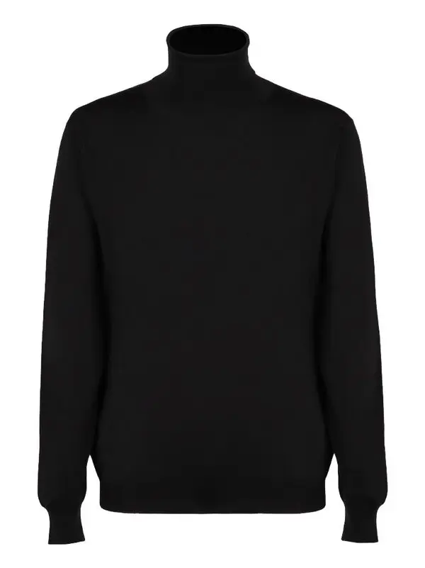 Kiton Knitted Turtleneck Jumper - Black