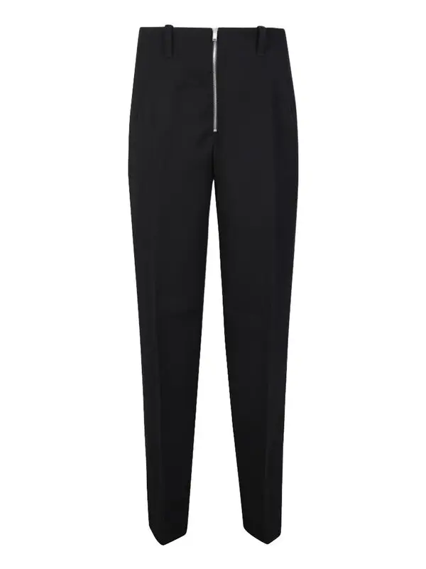 JIL SANDER Zipped Tapered Leg Trousers - Black