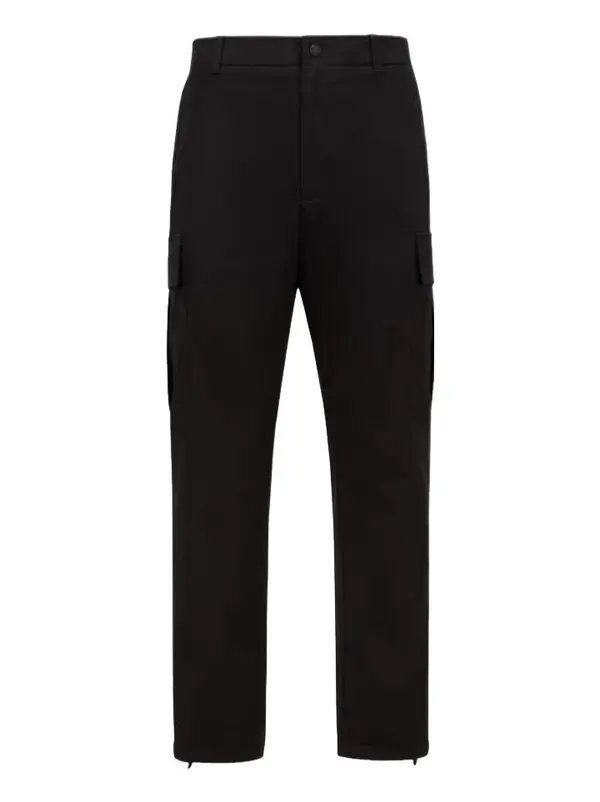 Moncler Logo Patch Cargo Pants - Black