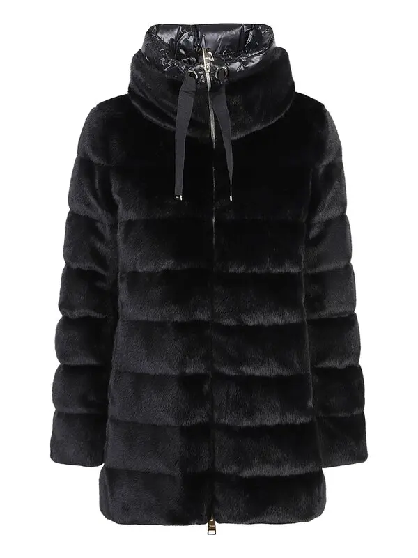 Herno Anthracite Drawstring Padded Jacket - Black