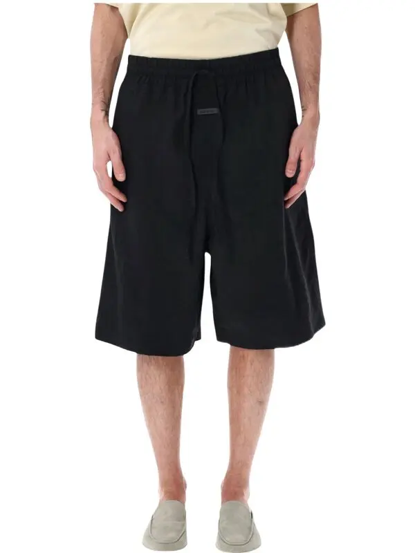 Fear Of God Wide Leg Drawstring Shorts - Black