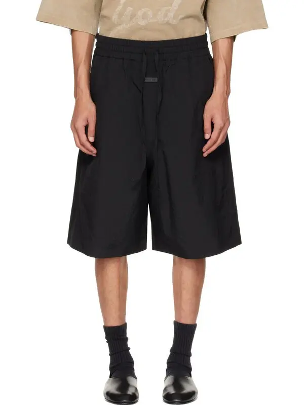 Fear Of God Wide Leg Drawstring Shorts - Black