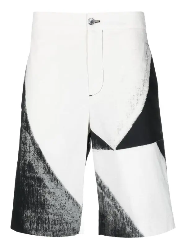 Alexander McQueen Printed Bermuda Shorts - White