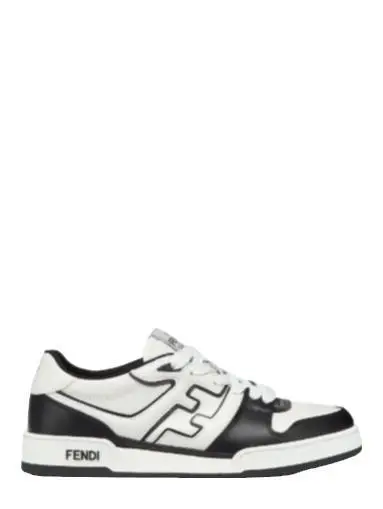 Fendi Panelled Low-top Sneakers - Black