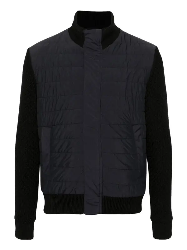 Herno Knitted-panel Down Jacket - Black