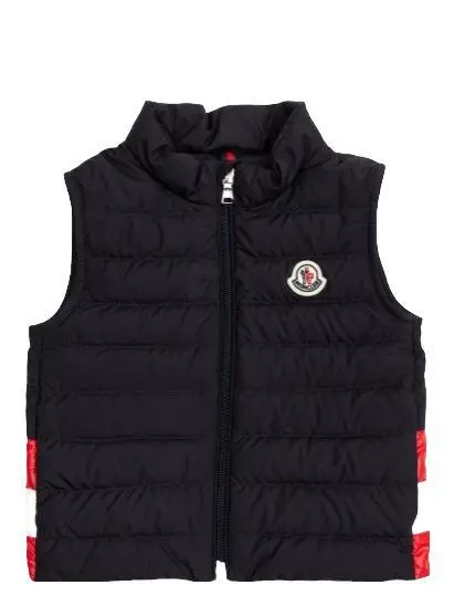 Moncler Sleeveless Quilted Gilet With Stand Collar - Midnight Blue