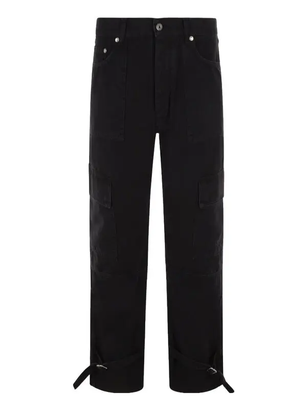 Off-White Logo Patch Cargo Trousers - Black