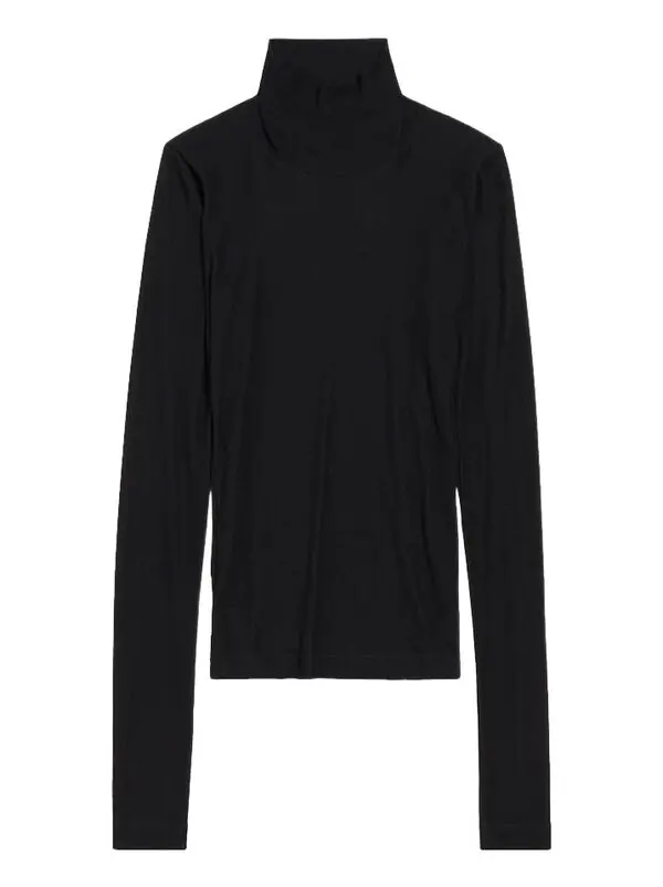 Balenciaga Bb Garderobe Fitted Turtleneck Sweater - Black