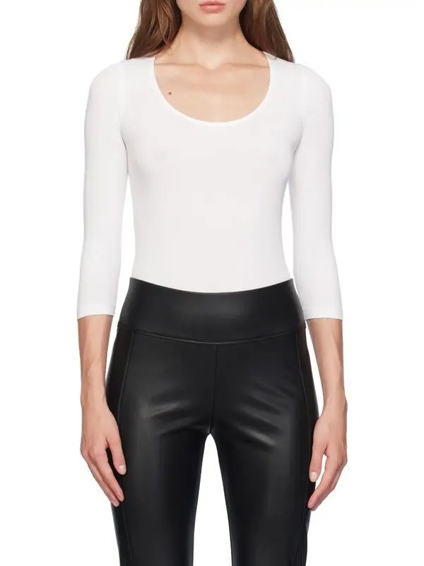 Wolford Tokio Seamless Round Neck Jumpsuit - White