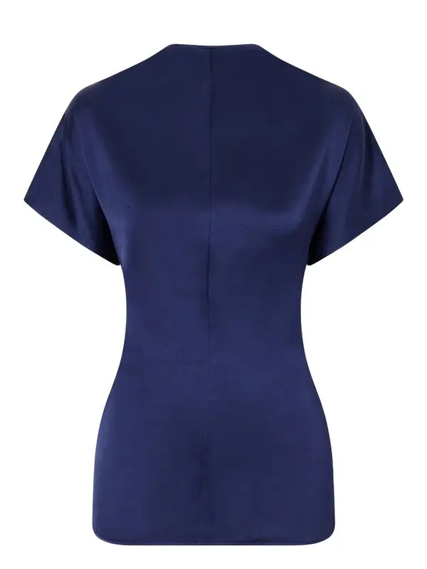 Tove Beatrix Dupioni Shirt - Navy Blue