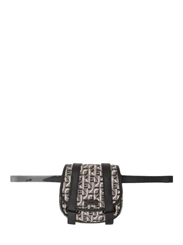 Kenzo Monogram Pattern Logo Clutch Bag - Black