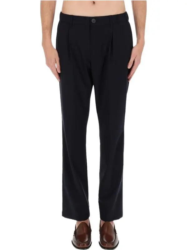 Herno Pleated Elastic-waist Trousers - Blue