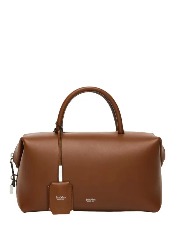 Max Mara Medium Leather Bowler Bag - Amber Brown