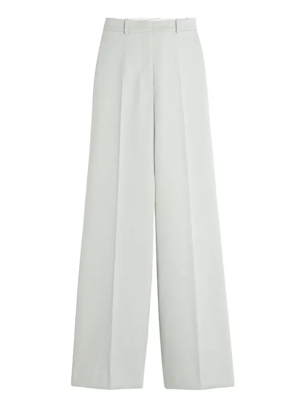 LANVIN High Waist Wide Leg Trousers - White