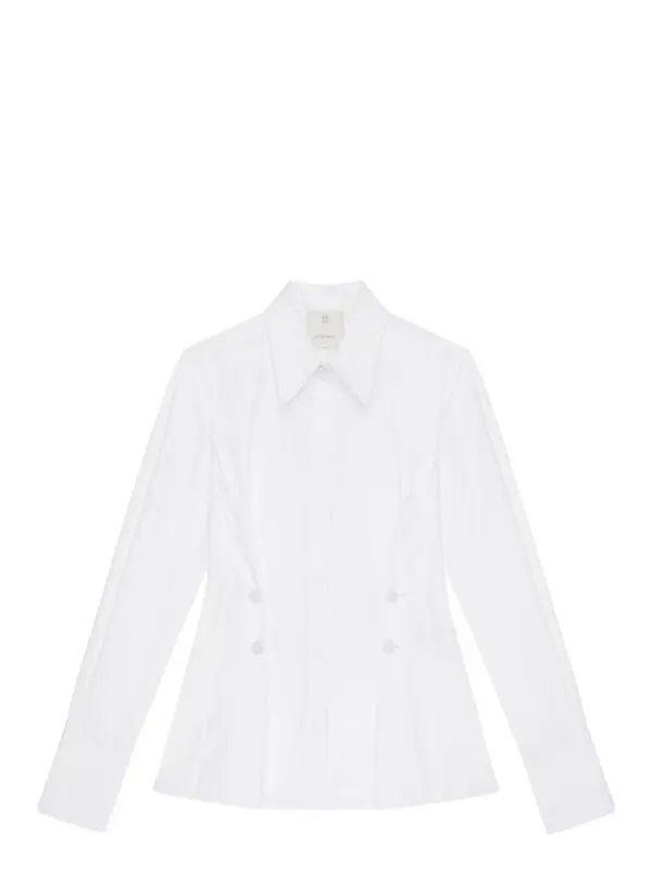 Givenchy Pleated Effect Poplin Shirt - White