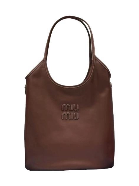Miu Miu Ivy Logo-lettering Tote Bag - Heather