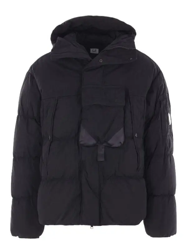 C.P. COMPANY Hooded Down Jacket - Black