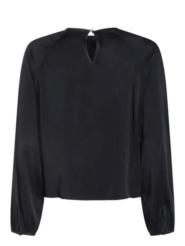 Fabiana Filippi Long-sleeved Crew Neck Top - Blue