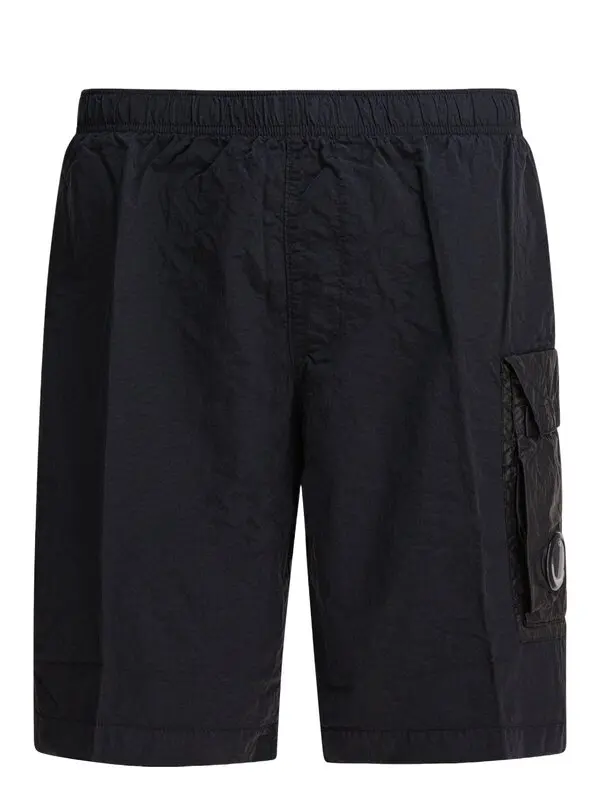 C.P. COMPANY Logo Plaque Cargo Swim Shorts - Black