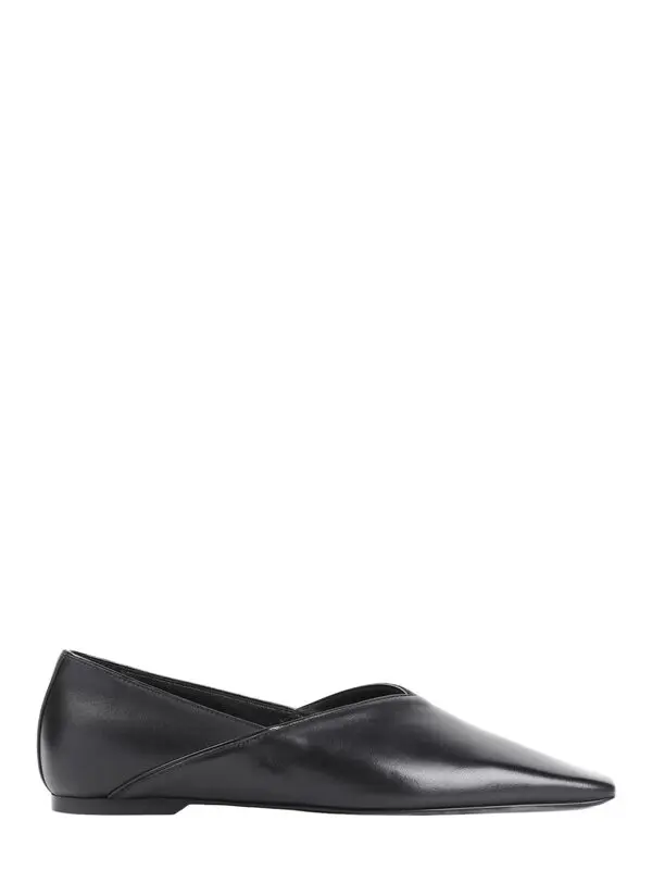 TOTEME Square-toe Flats - Black