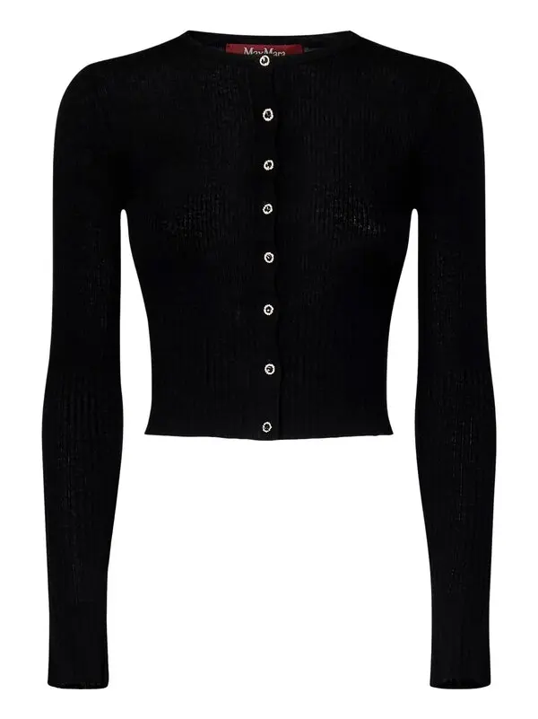Max Mara Long-sleeved Cardigan - Black