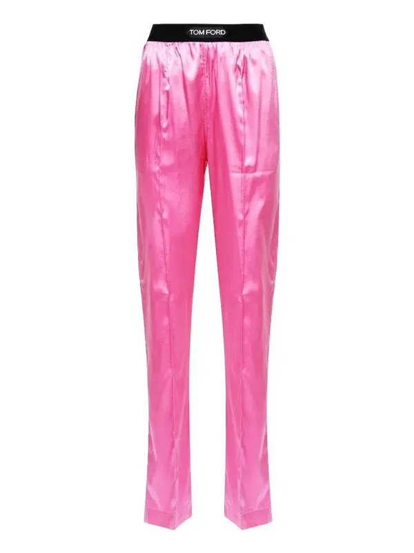 TOM FORD Stretch Satin Pajama Pants - Pink
