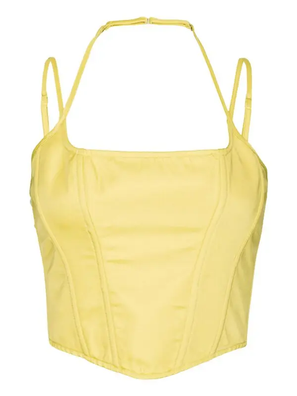 Pinko Halter Neck Sleeveless Top - Yellow