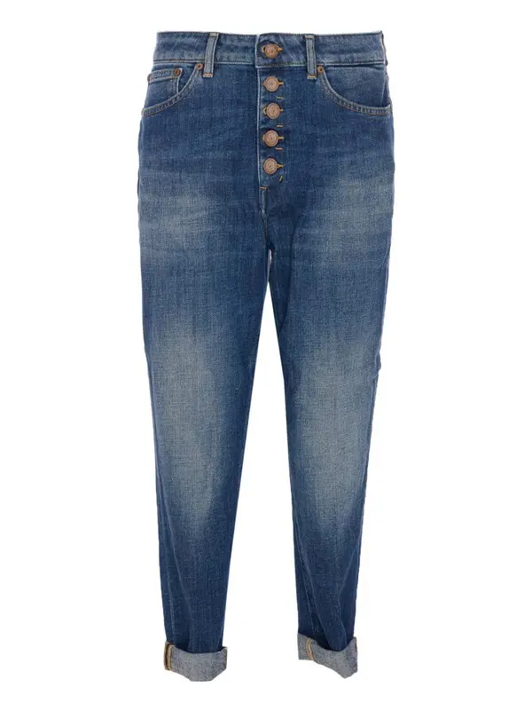 DONDUP Button-fly Stretch Jeans - Blue