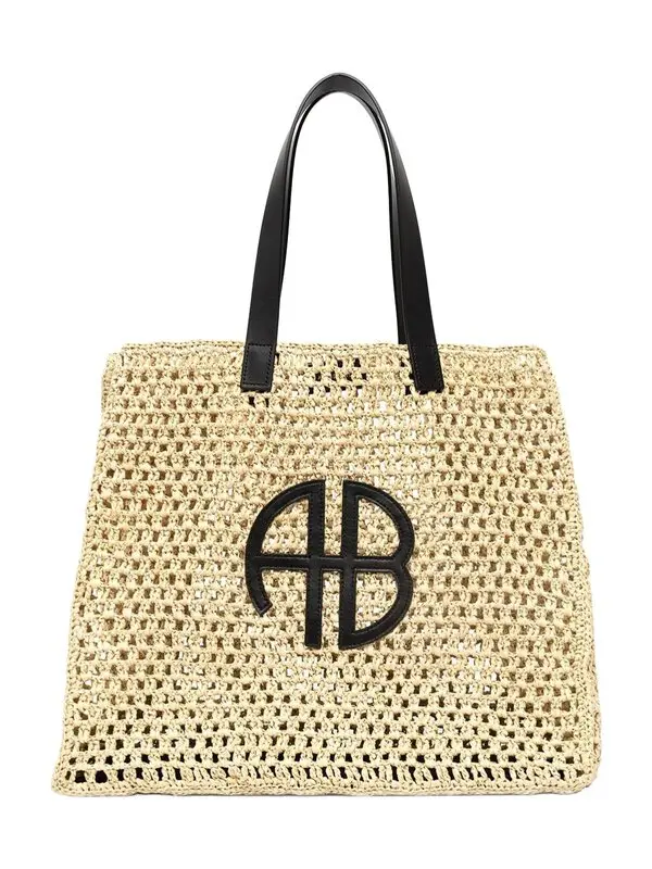 ANINE BING Large Rio Woven Tote Bag - Sand