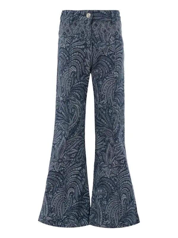 Etro Paisley Flared Jeans - Blue