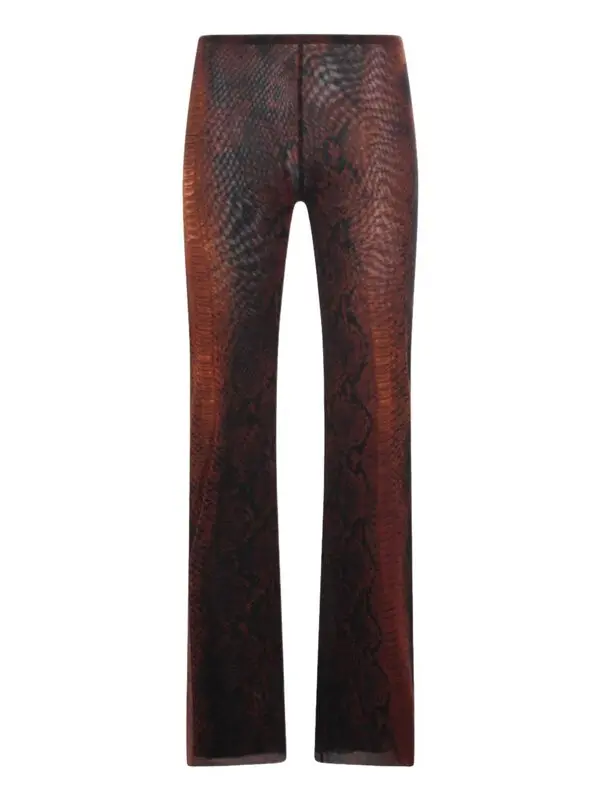 JEAN PAUL GAULTIER Printed Mesh Pants - Black