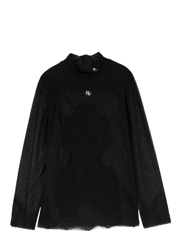 Dolce & Gabbana Lace Detailing Blouse - Black