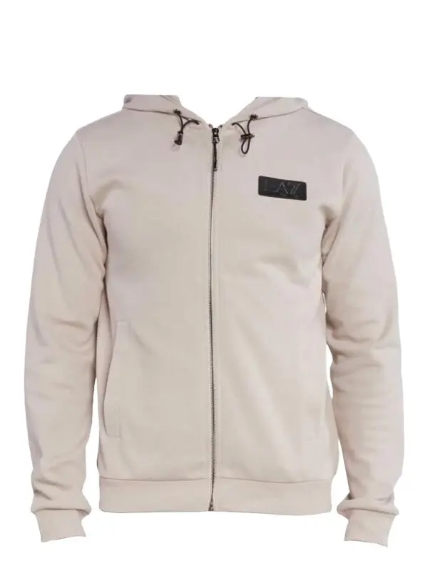 EA7 Hooded Zip-up Jacket - White