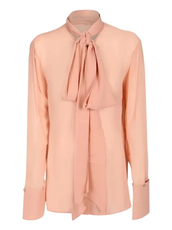 Acne Studios Tie-neck Shirt - Nude