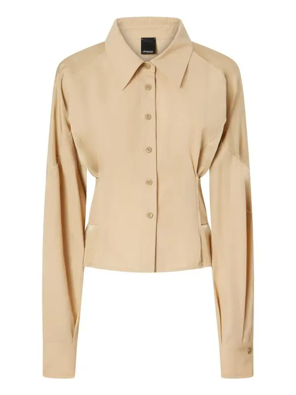 Pinko Habotai Belted Shirt - Nude
