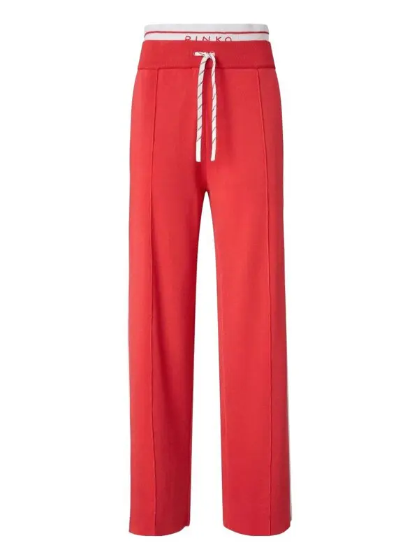 Pinko Logo-waistband Track Pants - Red
