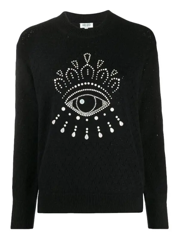 Kenzo Eye Pattern Pullover - Black