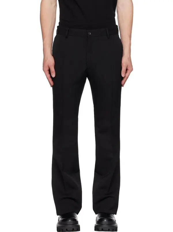 Dolce & Gabbana Pressed-crease Flared Pants - Black
