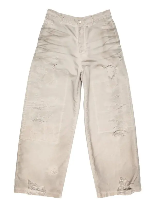 Acne Studios Mended Distressed Jeans - Nude