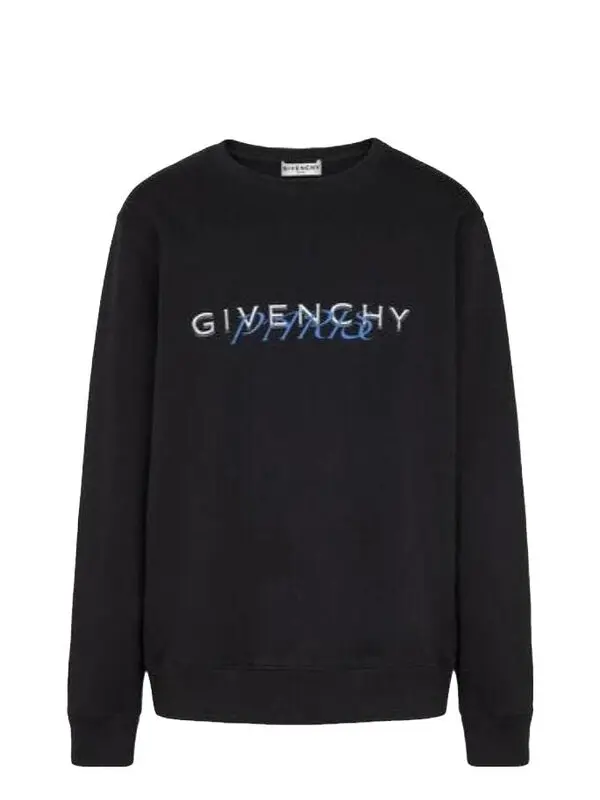 Givenchy Logo Printed Crewneck Sweatshirt - Black