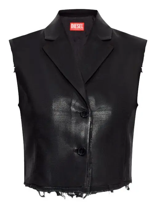 DIESEL® G-baryt Raw Finish Vest - Black