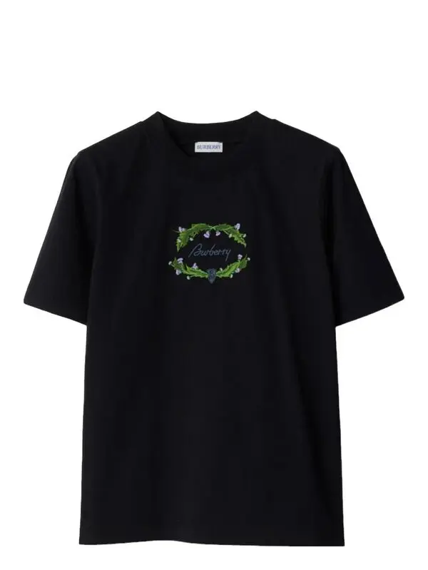 Burberry Thistle Logo Crewneck T-shirt - Coal Color